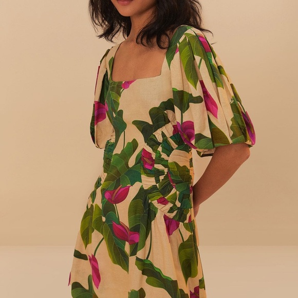FARM Rio | Dresses | Farm Rio Tropical Green And Pink Dress | Poshmark